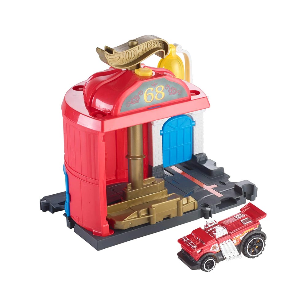 Hot Wheels Fire Station Spinout - Tunesstore Speelgoed Groothandel en ...